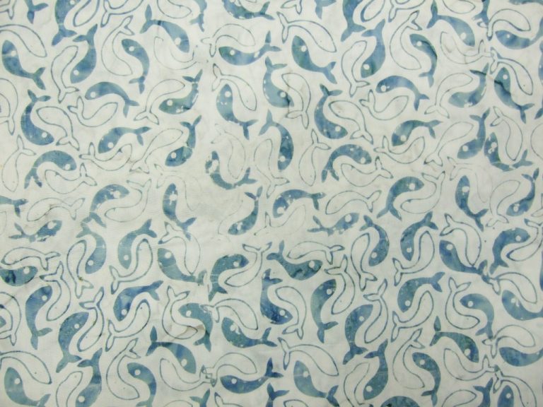 BALI BATIK - FISH - WHITE - Shan's Fabrics